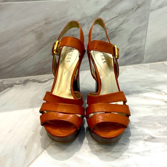 Guess | Shoes | Guess Platform Heels With Gold Buckle | Poshmark